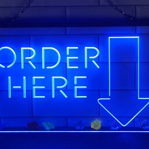 Neon Order Here Sign - Etsy