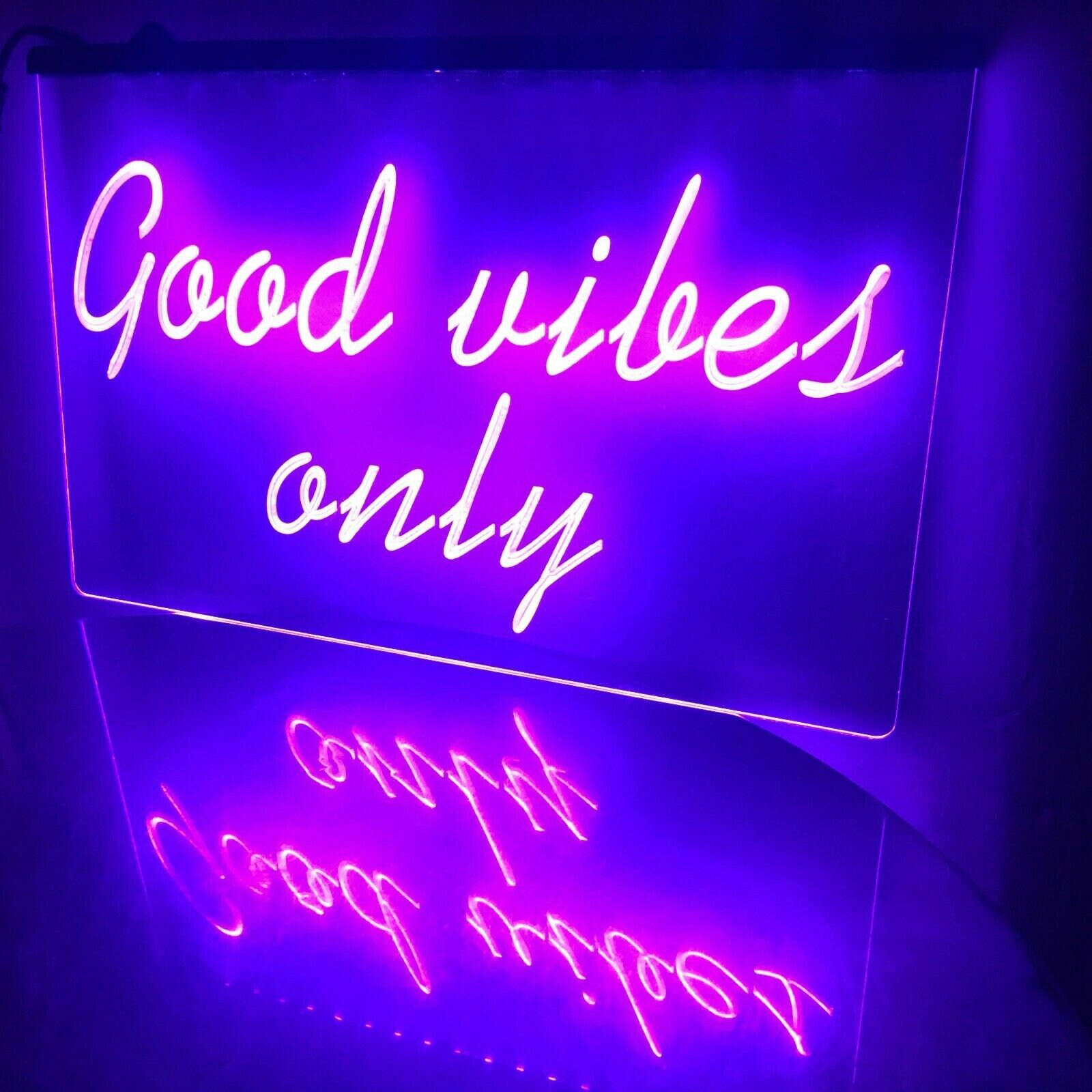 Good Vibes Only Acrylic Home Room Décor Led Neon Light Sign - Etsy