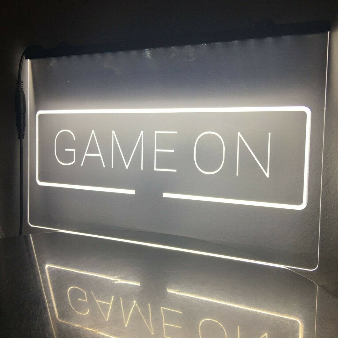 Game on Acrylic Home Room Décor Led Neon Light Sign 30x20cm/8x12 - Etsy