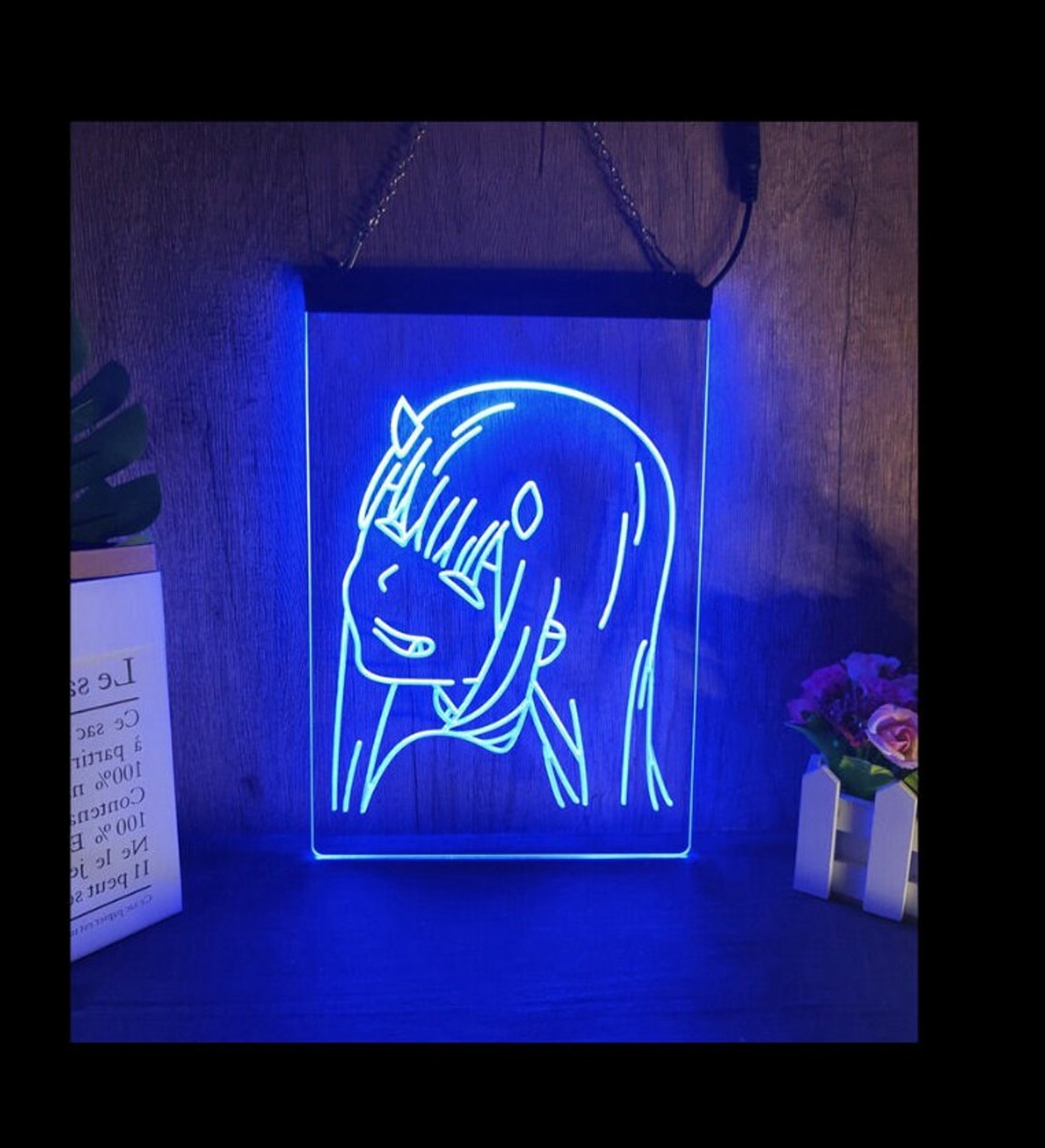 Anime Zero Two Visual LED Neon Signs Home Decor New Year Wall Bedroom ...