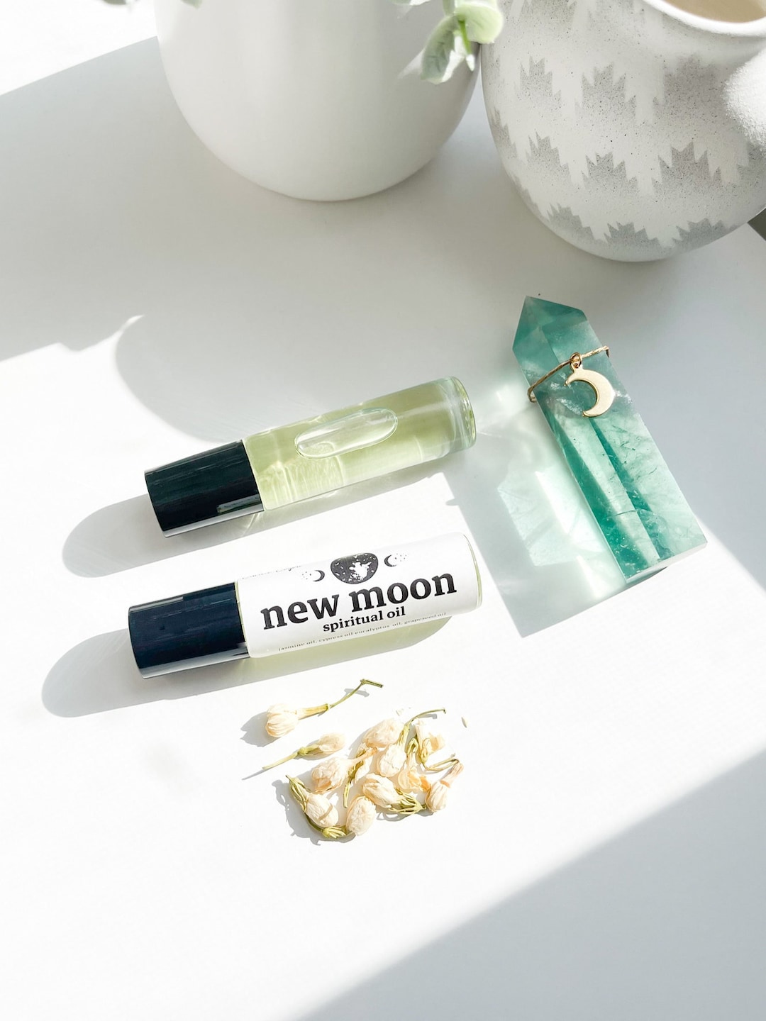 NEW MOON OIL | Spiritual Intention | Psychic Energy | Roll-on Fragrance ...