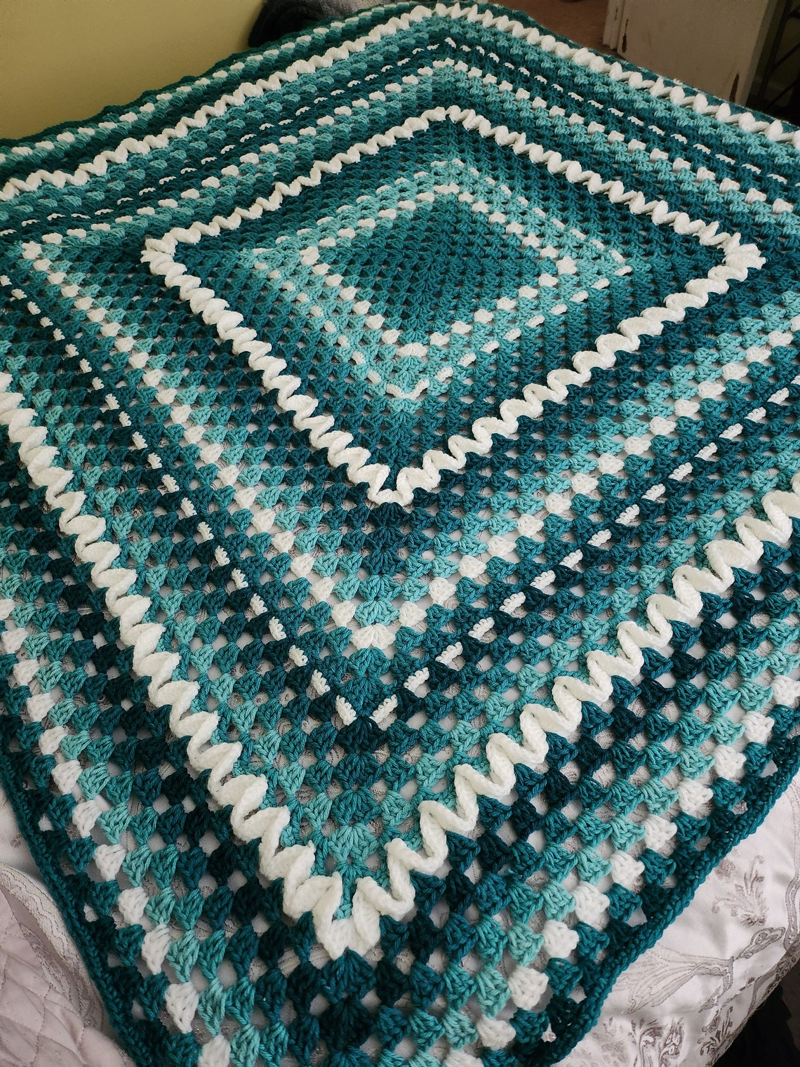 Deep Teal Throw - Etsy