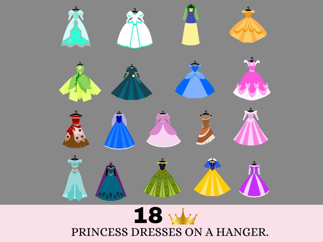 Princess Decorations. Princess Dress SVG, Princess Bundle. Paper Crafts ...