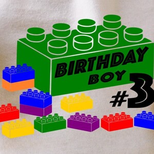 Building Blocks Birthday Shirt SVG: Bricks Party (digital Download) - Etsy