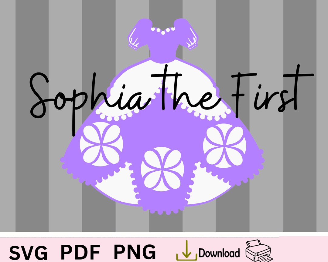 Sophia the First Princess Dress SVG: Paper Craft, Birthday Party ...