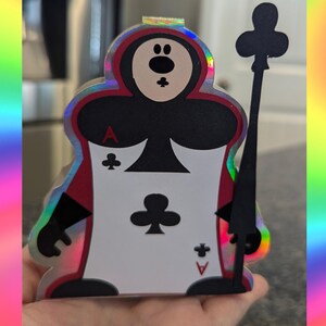 Alice in Wonderland Card Soldiers Figurines With Holographic Cardstock ...