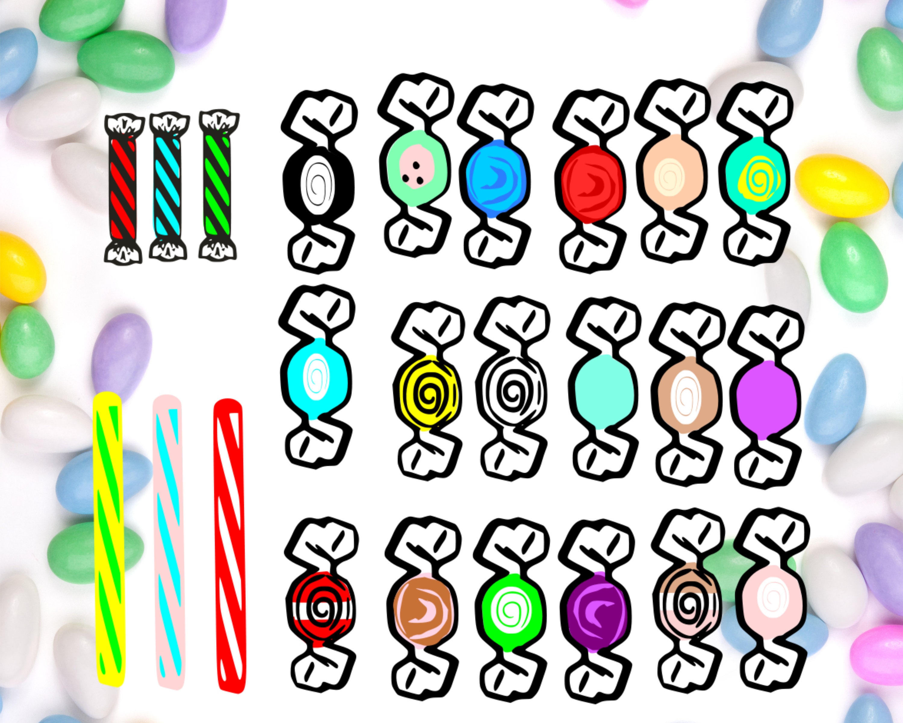 Salt Water Taffy, SVG Layered Candy for Birthday Cards and More - Etsy