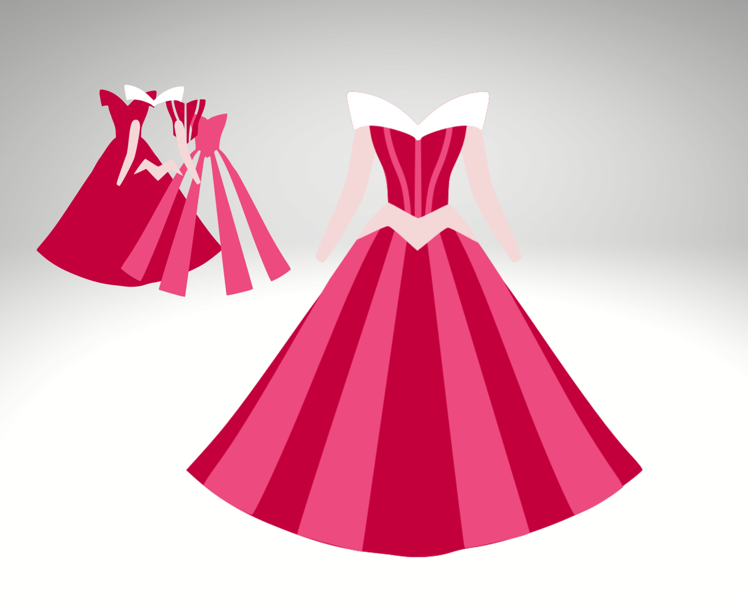 Princess Dress SVG Fancy Party Dress Birthday Cupcake - Etsy