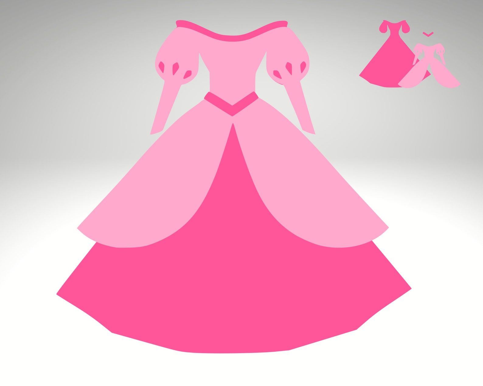 Princess Dress SVG Fancy Party Dress Birthday Cupcake - Etsy