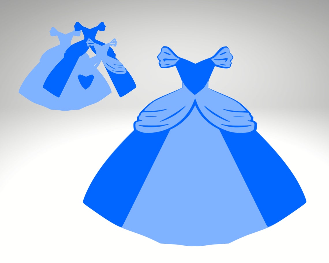 Princess Dress SVG Fancy Party Dress Birthday Cupcake - Etsy
