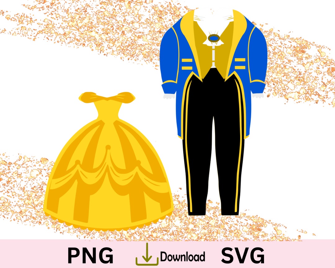 Beauty and the Beast Clothes. Beauty Dress SVG, Beast Clothes SVG, Png ...