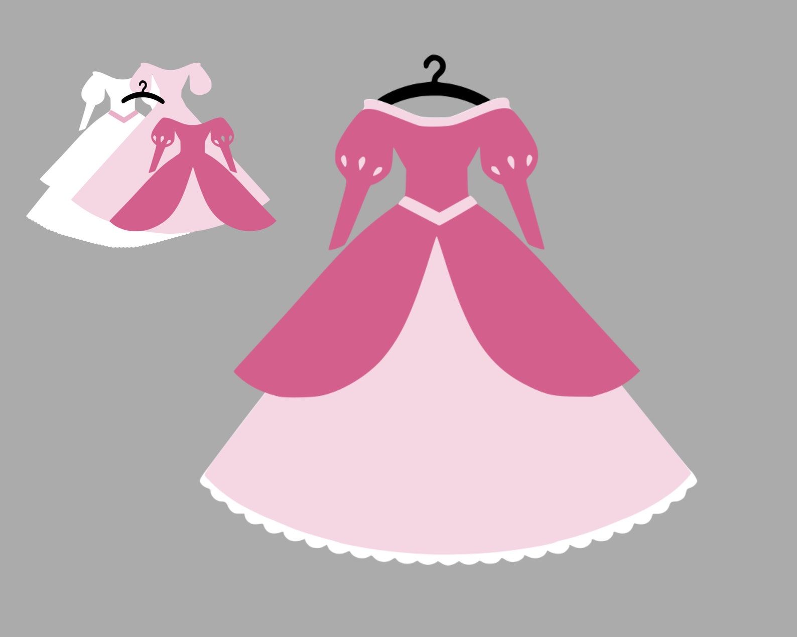 Princess Dress SVG Fancy Party Dress Birthday Cupcake - Etsy
