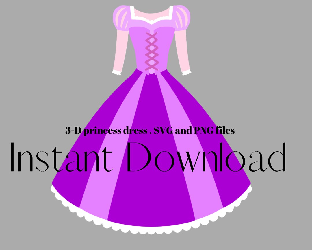 Princess Dress SVG Rapunzel Svg Tangled Svg Cupcake - Etsy