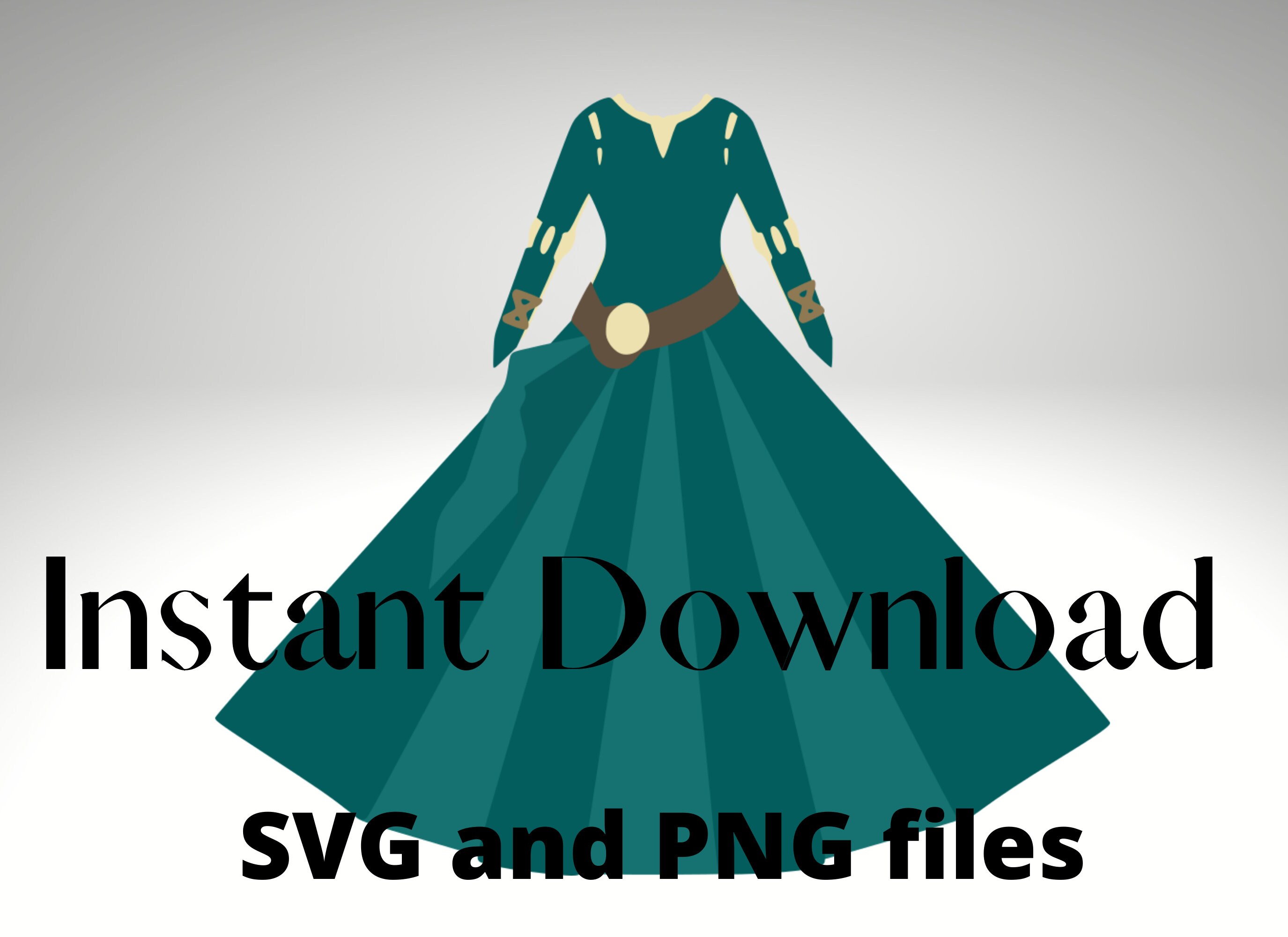 Princess Dress SVG 3D Princess Merida Dress Princess Party - Etsy