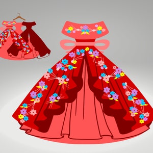 Princess Elena Dress Pattern SVG, Princess Dress Pattern, Elena of ...