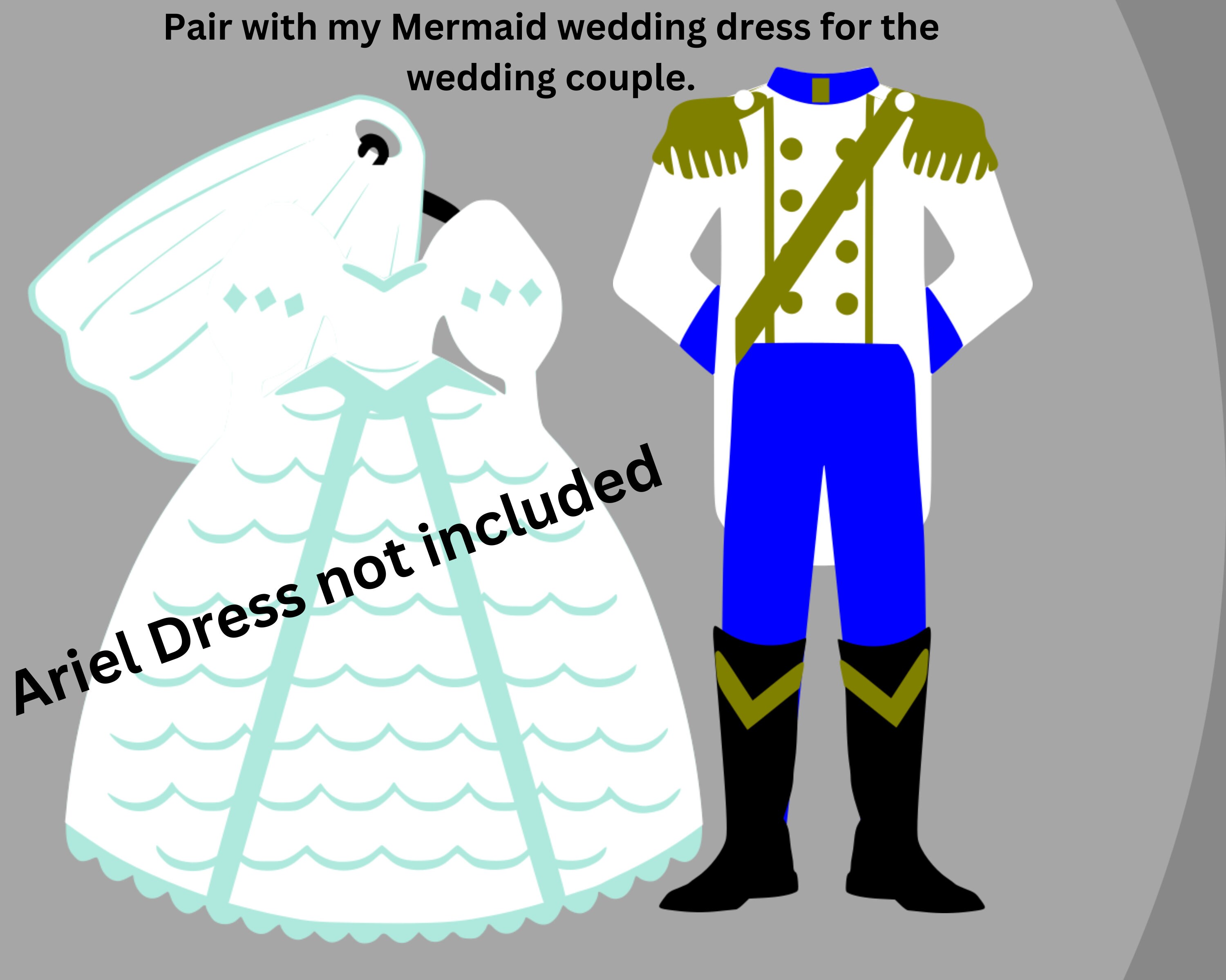 Mermaid Prince SVG. Pair With Mermaid Princess Dress SVG and Make a ...