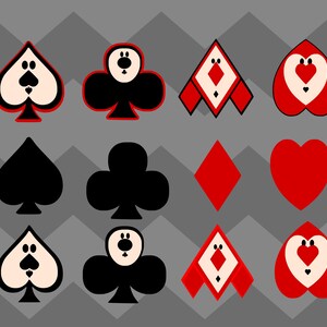 Alice in Wonderland Card Soldier Faces - SVG, PNG, PDF | Perfect for ...