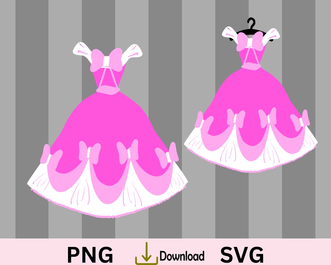 Cinderella Pink Dress SVG: Princess Party Decoration (digital Download ...