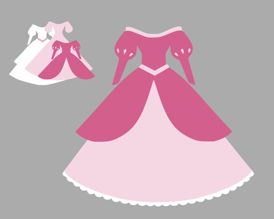 Princess Dress SVG Fancy Party Dress Birthday Cupcake - Etsy