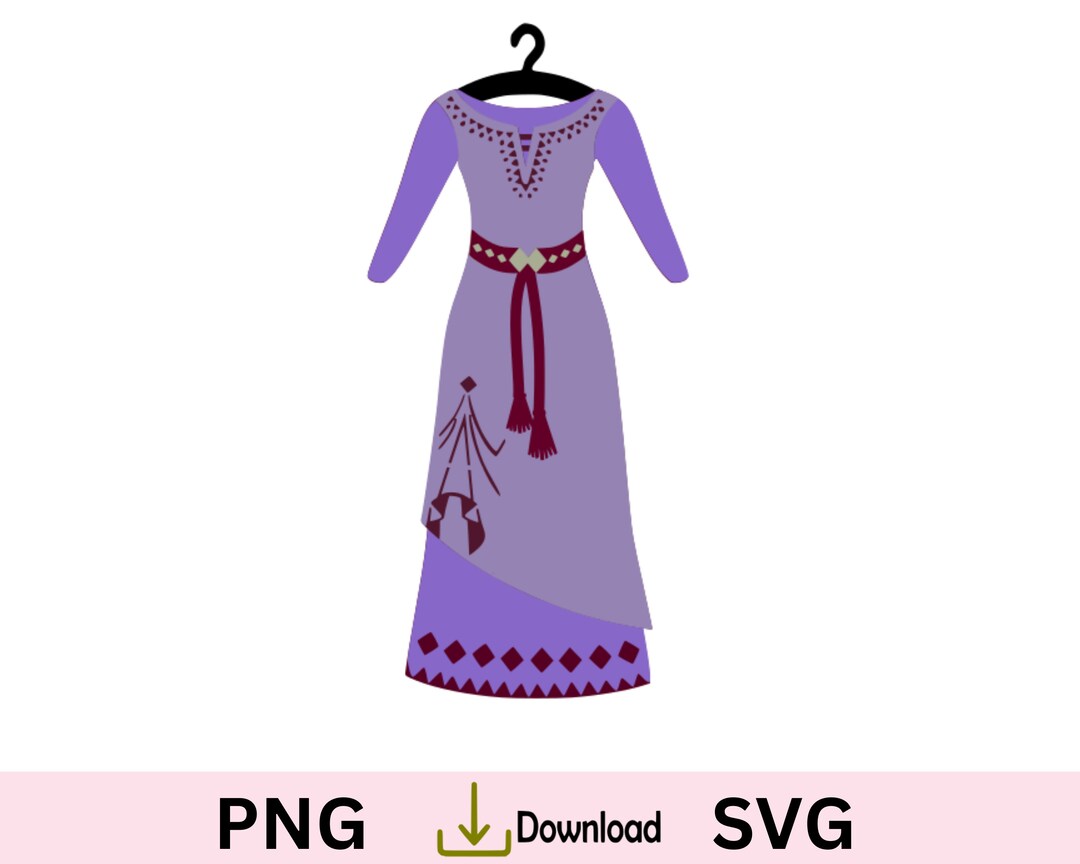 Princess Dress SVG, Asha, Princess Party Dress. - Etsy