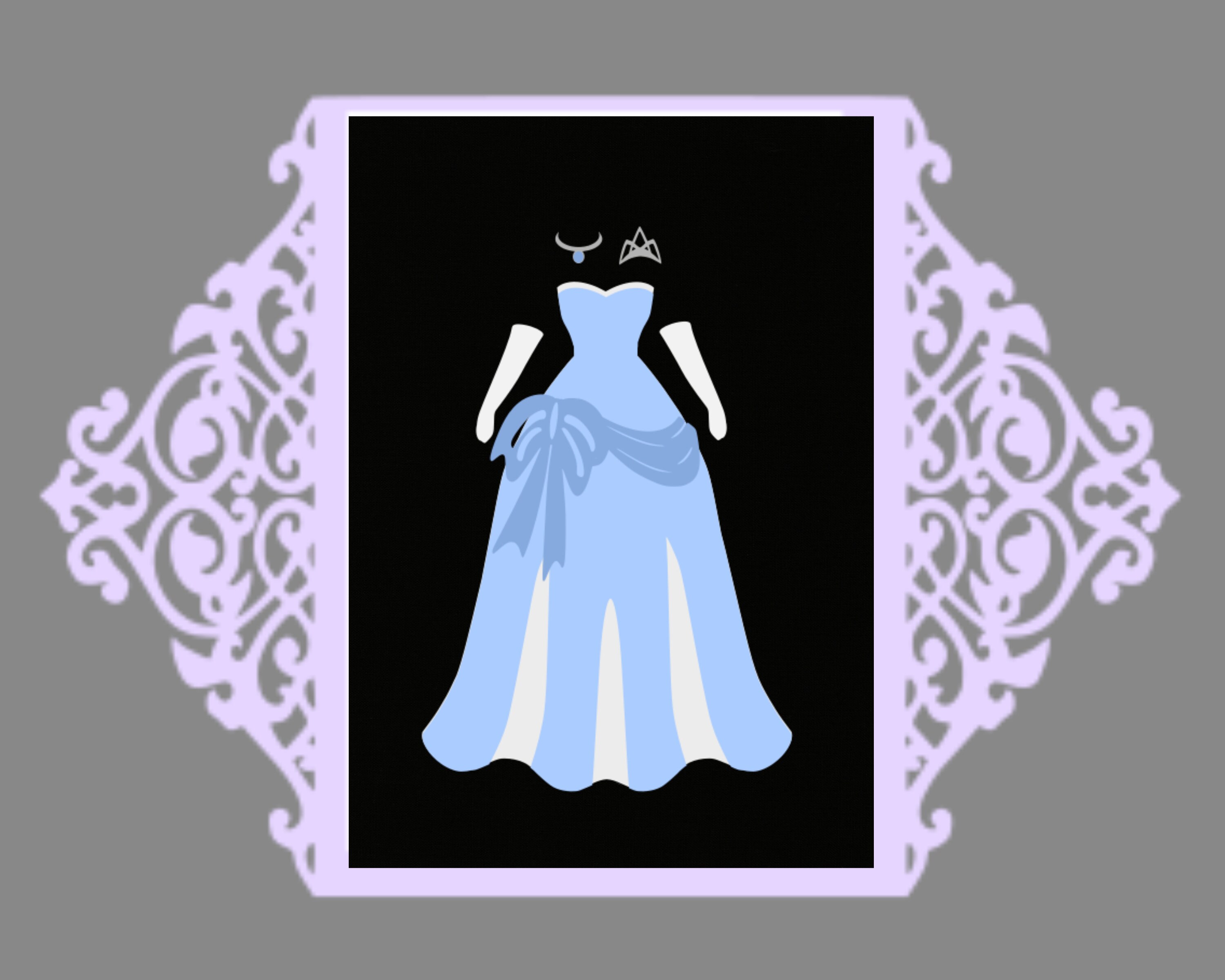 Princess Tiana Dress SVG: 3D Papercraft, Birthday Party Decor (digital ...
