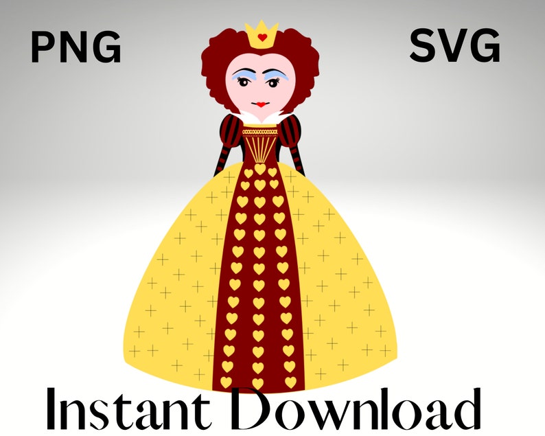 Queen of Hearts SVG Hearts Cupcake Topper. Bad Girl. Evil - Etsy