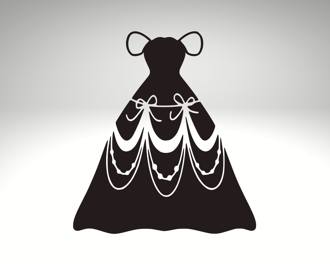 Princess Dress SVG PNG Lacy Wedding Dress SVG - Etsy