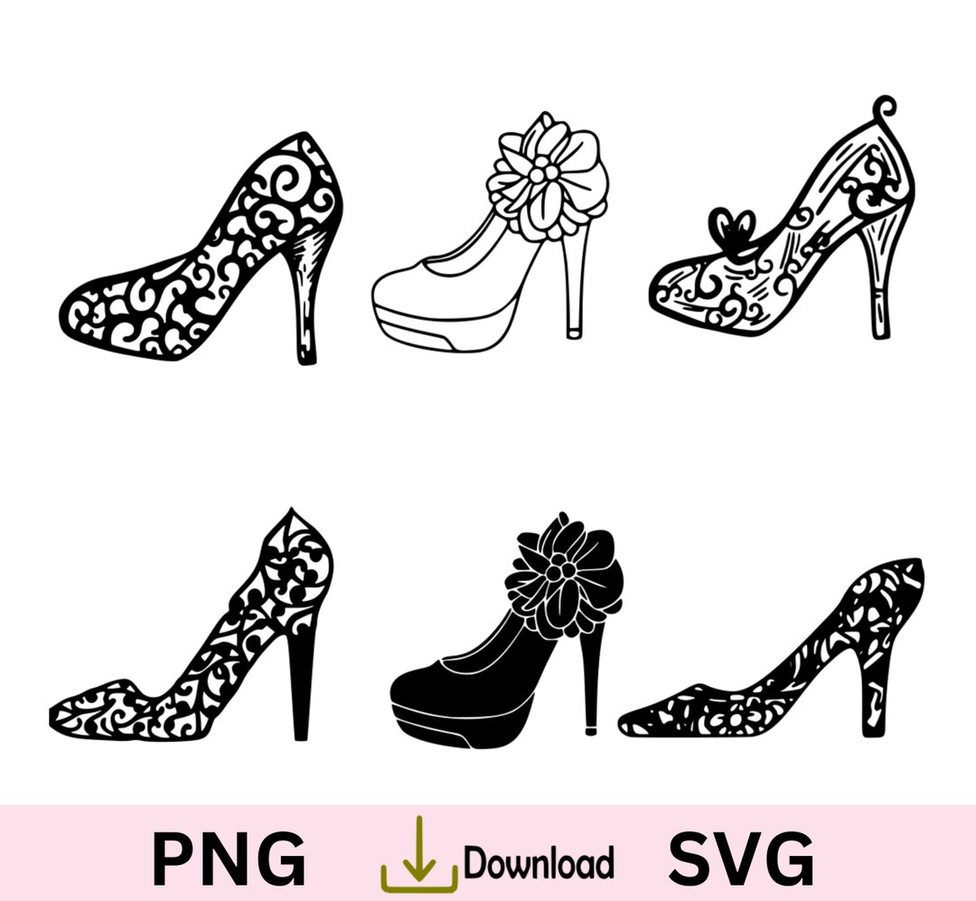 Wedding Shoes SVG, Fancy Shoes, Lacy Shoes. - Etsy