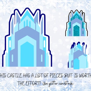 Frozen Castle SVG File for Cake Topper or Party Decorations. Anna and ...