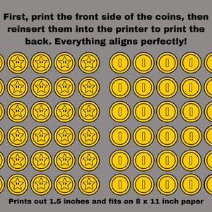 Game Coins Front and Back Sides. School Coins. - Etsy