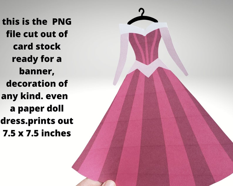 Princess Aurora Dress SVG: 3D Papercraft Template (digital Download ...