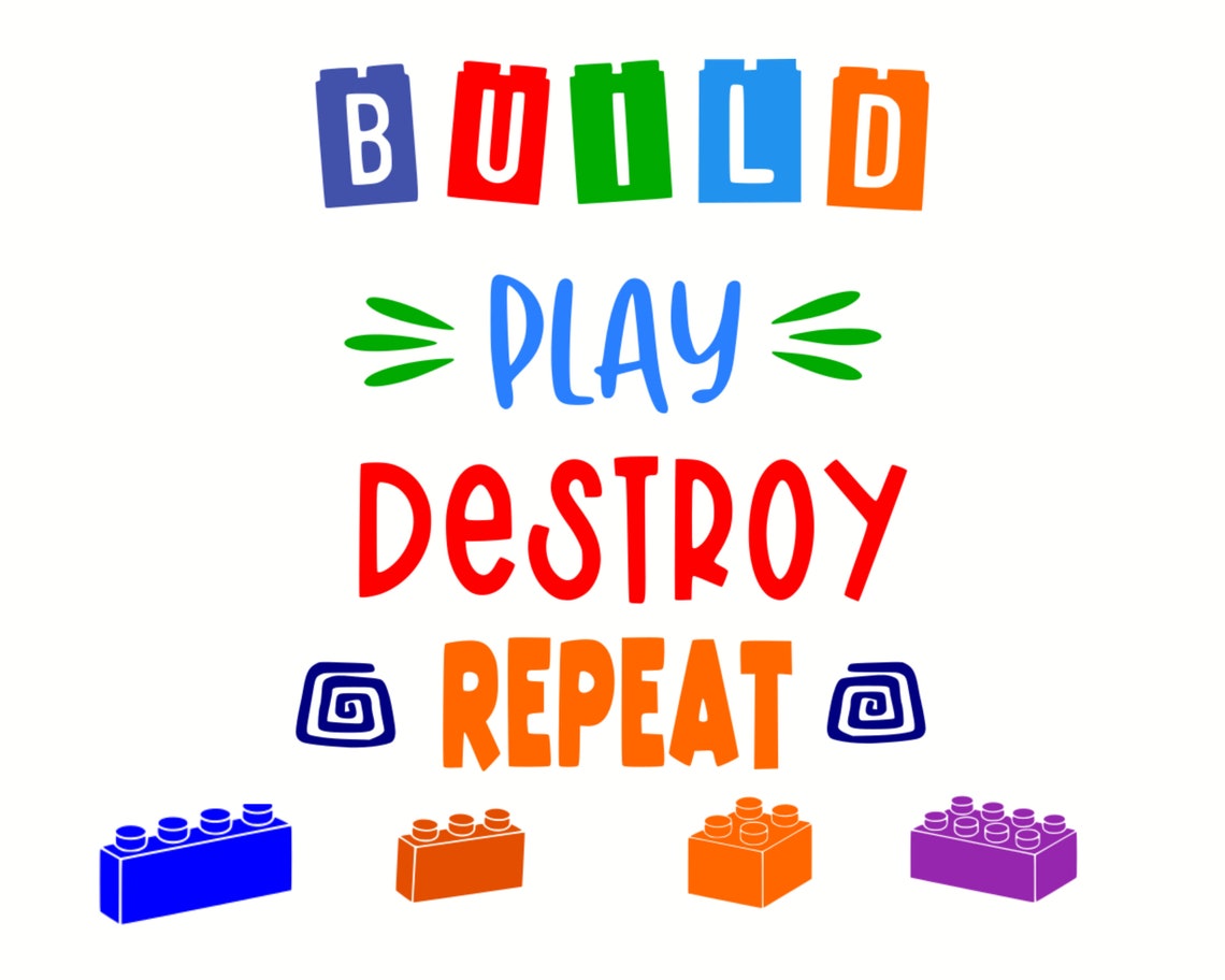 Building Block SVG Building Bricks T Shirt. Building Bricks - Etsy