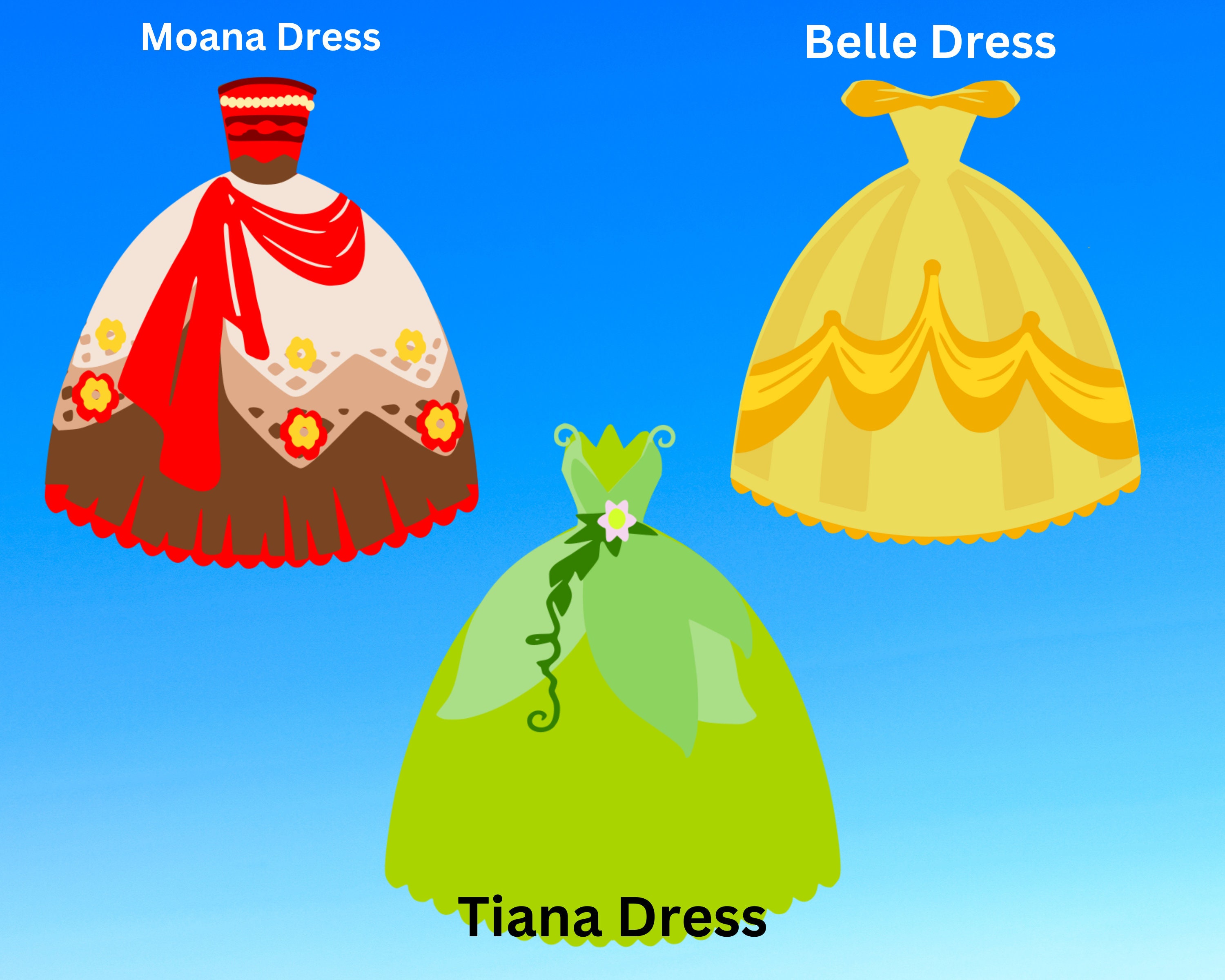 Princess Dress Bundle Princess Dress SVG Princess Cut File - Etsy