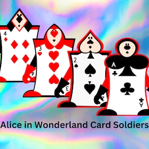 Alice in Wonderland Card Soldier Yard Signs: SVG, PNG, PDF - Etsy