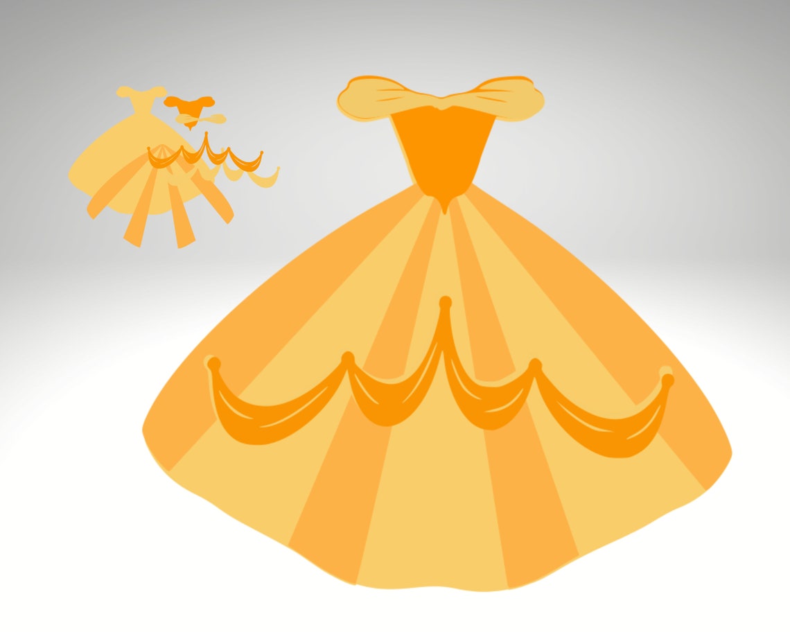 Princess Dress SVG Fancy Party Dress Birthday Cupcake - Etsy