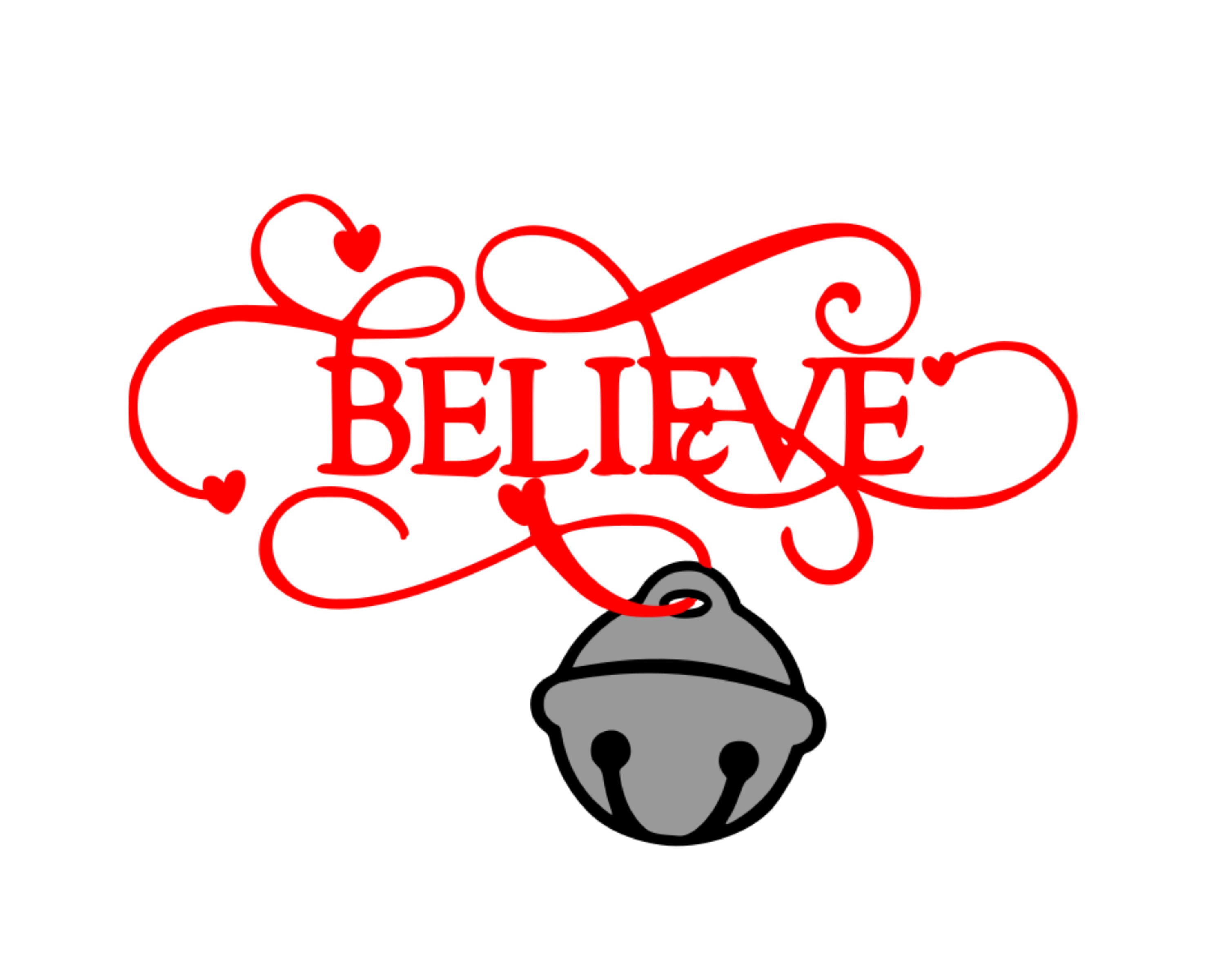 Believe Christmas Bell SVG: North Pole Express Design (PNG, SVG) - Etsy