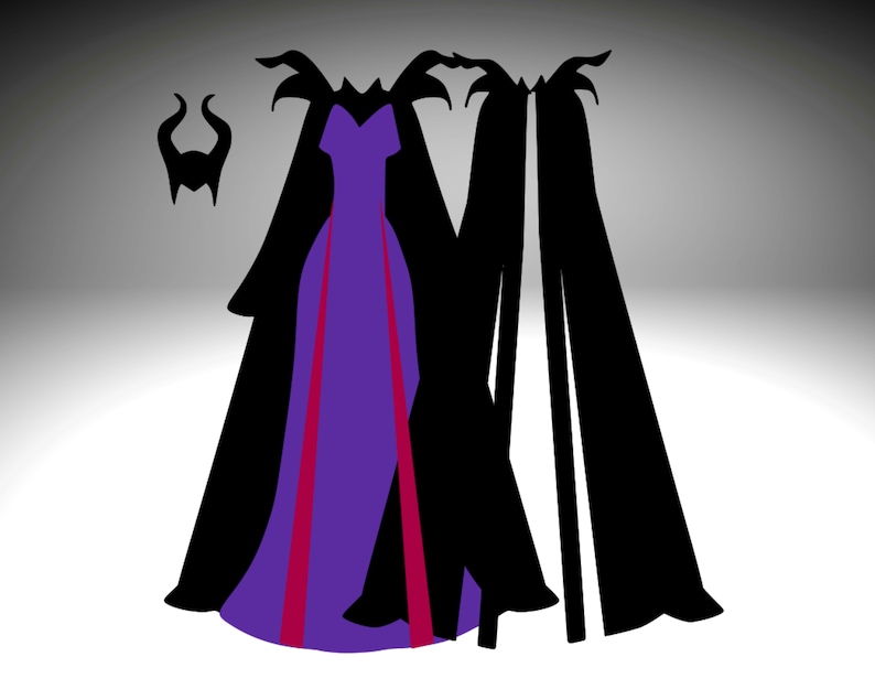 Maleficent Dress SVG, Evil Queen SVG. Bad Girls, Princess Female ...