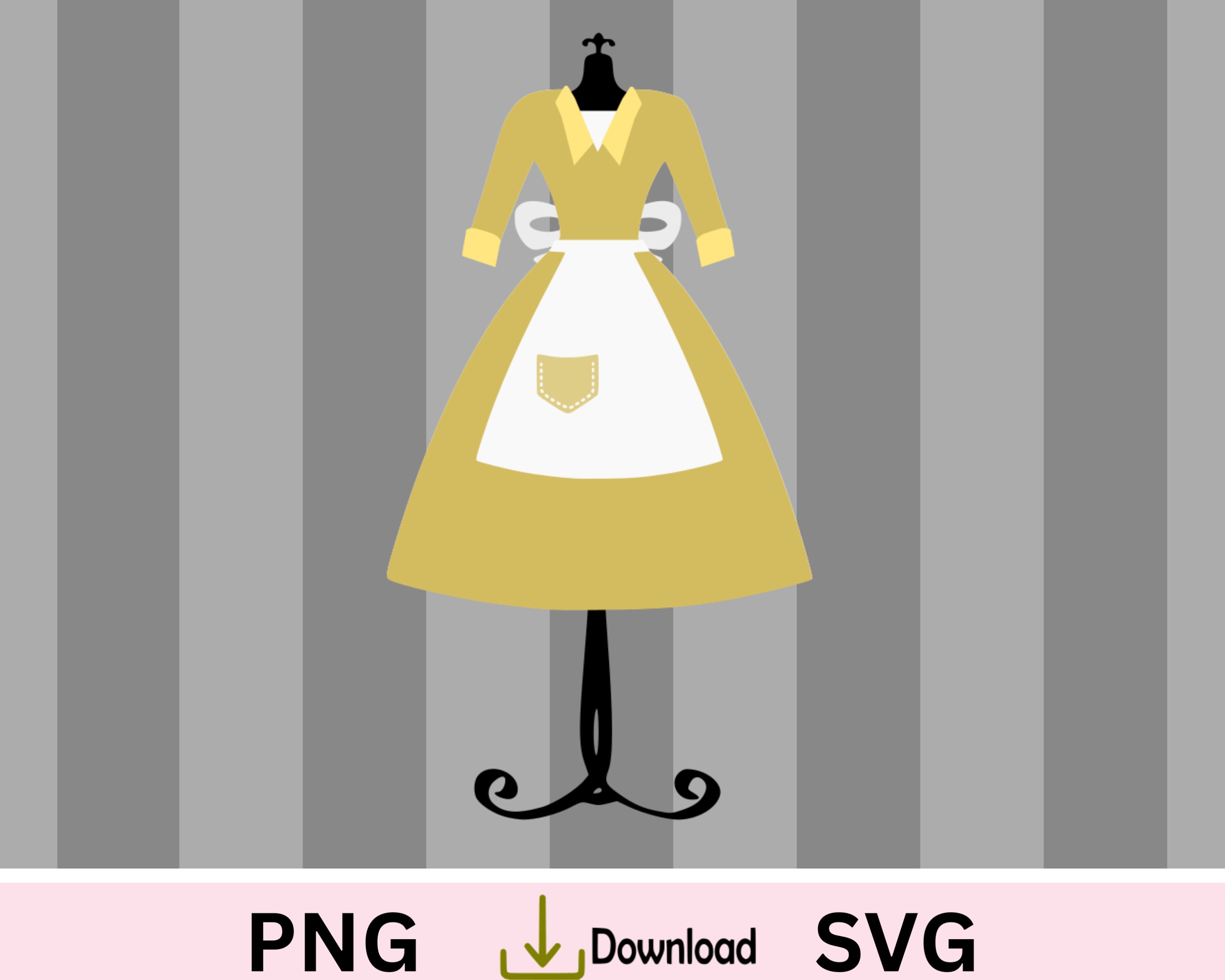 Tiana Waitress Dress, Princess Dress SVG, Tiana Papercraft. - Etsy