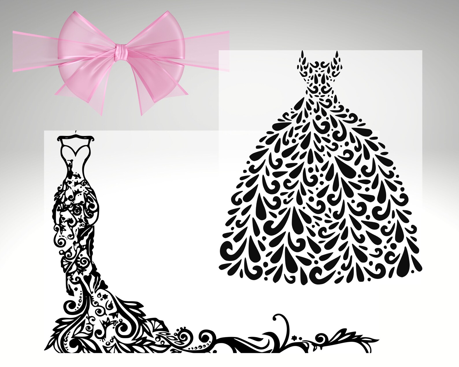 Princess Dress Svg Lacy Dress Wedding Princess Dress. - Etsy