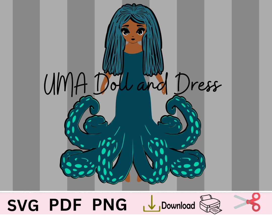 Uma SVG, Ursulas Daughter, Uma Layered SVG, Files for Cricut, Cut Files ...