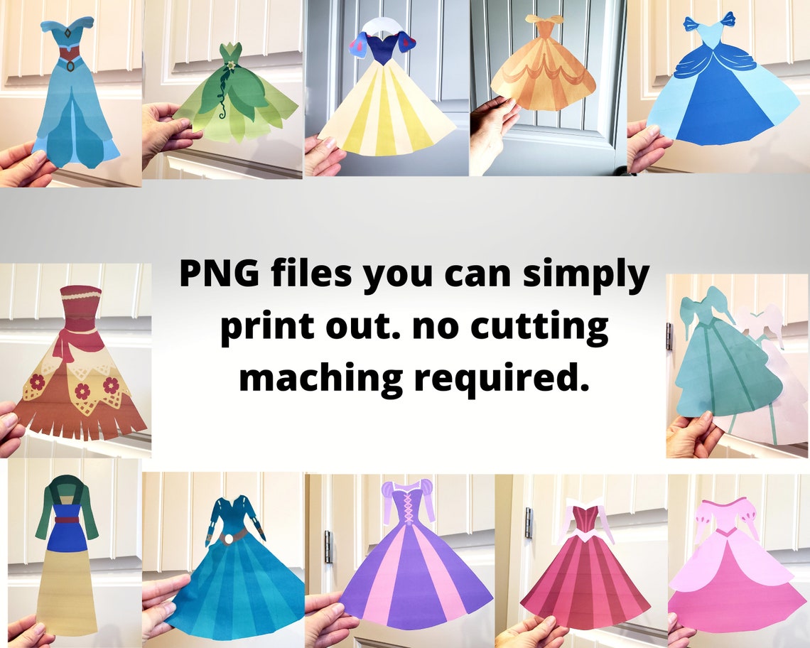 Princess SVG Princess Bundle 13 Different Dresses. - Etsy
