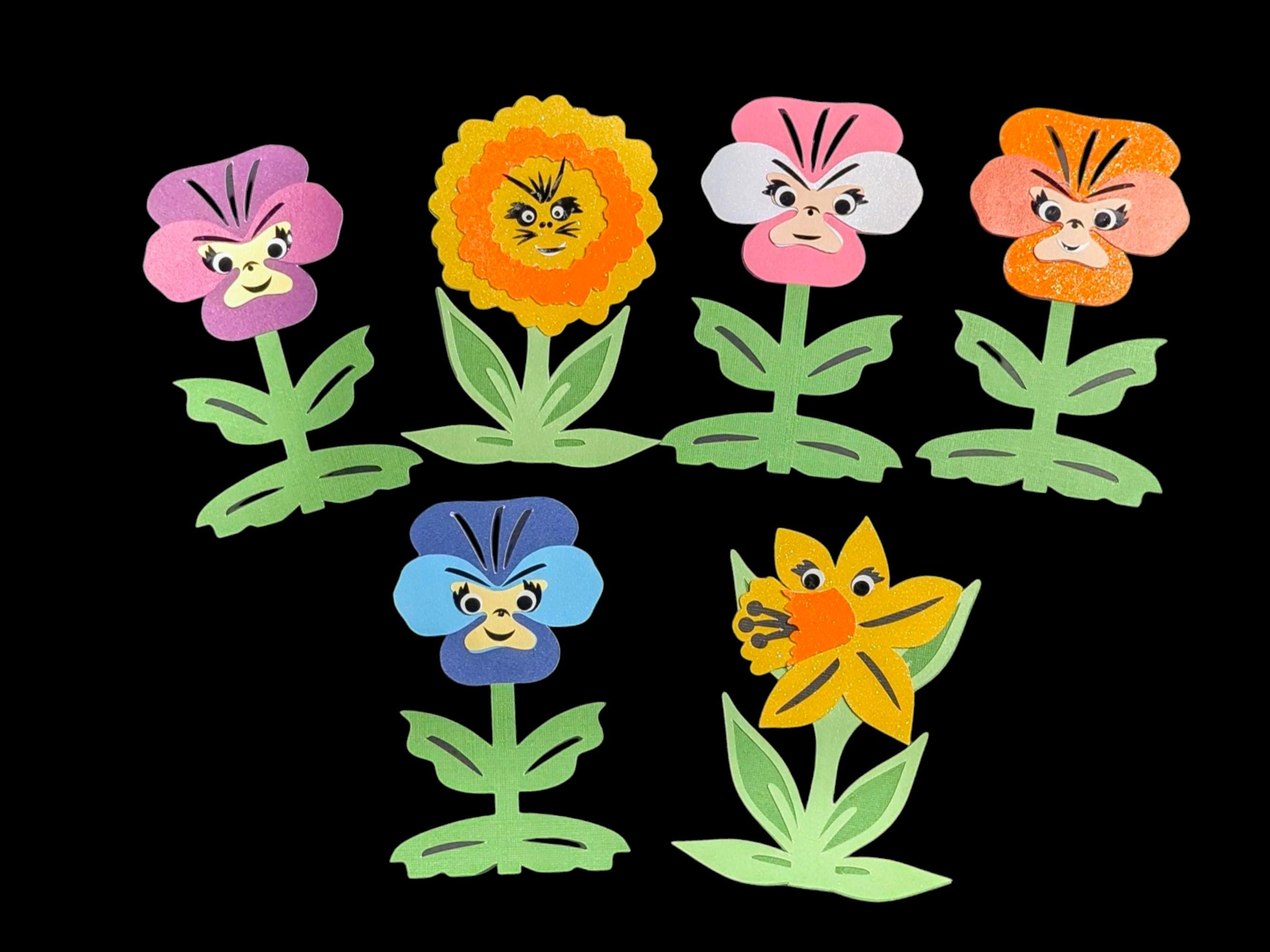 Alice in Wonderland Flowers With Faces: SVG, PNG, Pdf,mad Hatter Tea ...