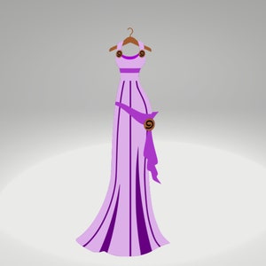 Meg Dress SVG, Princess Dress SVG, Hercules Meg. Meg Costume. - Etsy