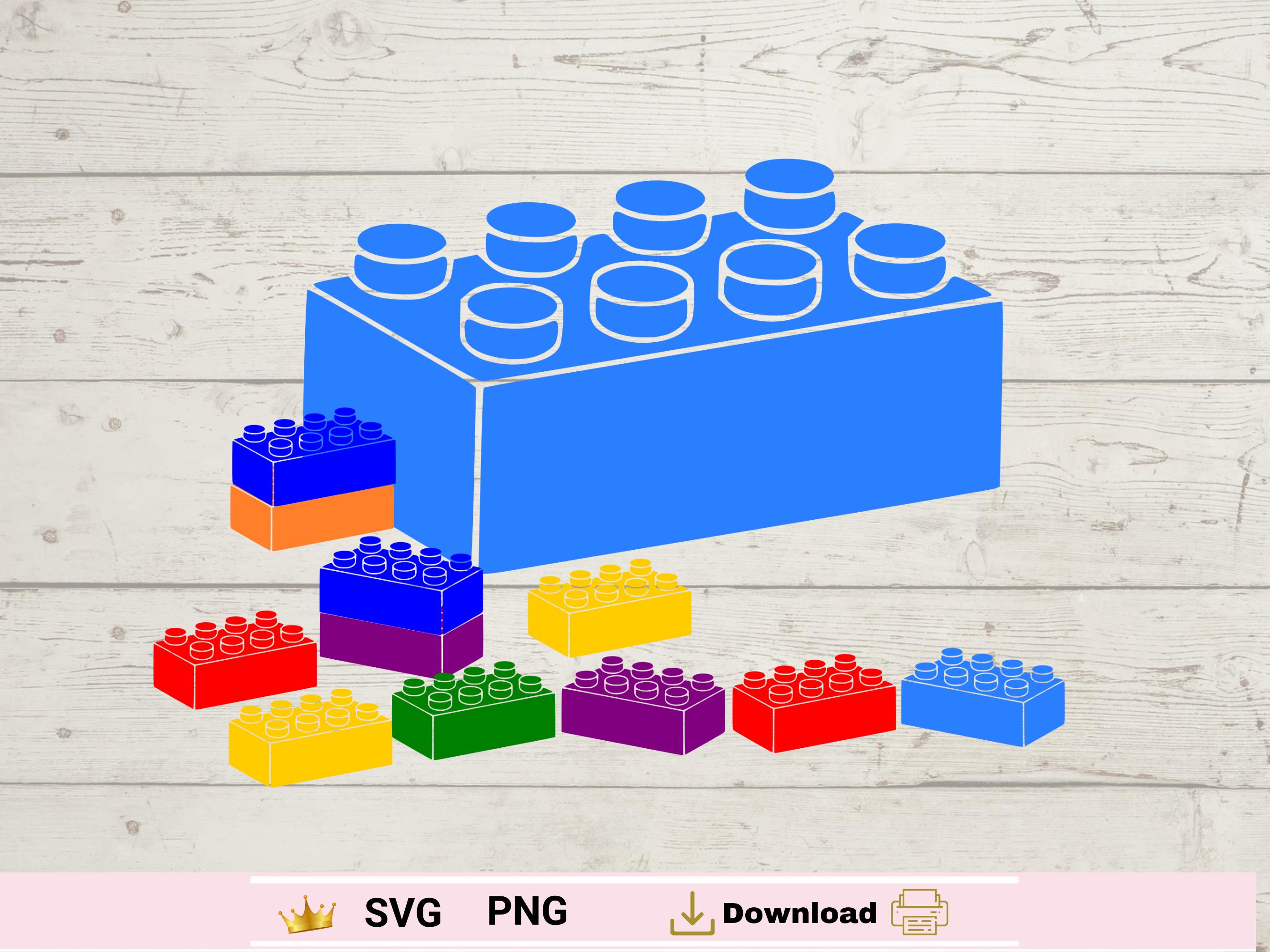 Building Blocks SVG & PNG Design: T-shirt Sublimation, Birthday Cards ...