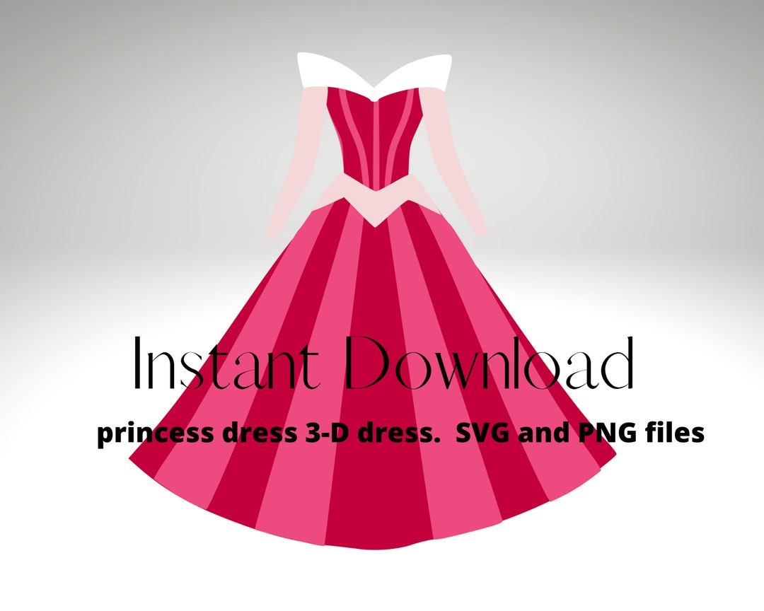 Princess Dress SVG Fancy Party Dress Birthday Cupcake - Etsy