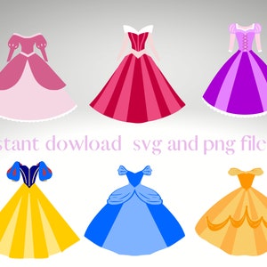 Princess Dress SVG Fancy Party Dress Birthday Cupcake - Etsy