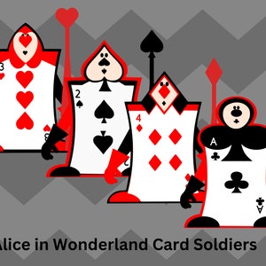 Alice in Wonderland Card Soldier Yard Signs: SVG, PNG, PDF - Etsy