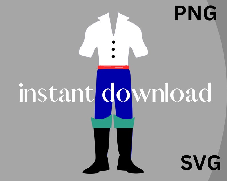 Mermaid Prince SVG Prince Eric. Mermaid Couple Clothes - Etsy