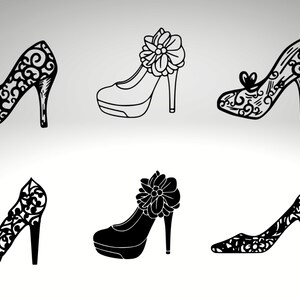 Wedding Shoes SVG, Fancy Shoes, Lacy Shoes. - Etsy
