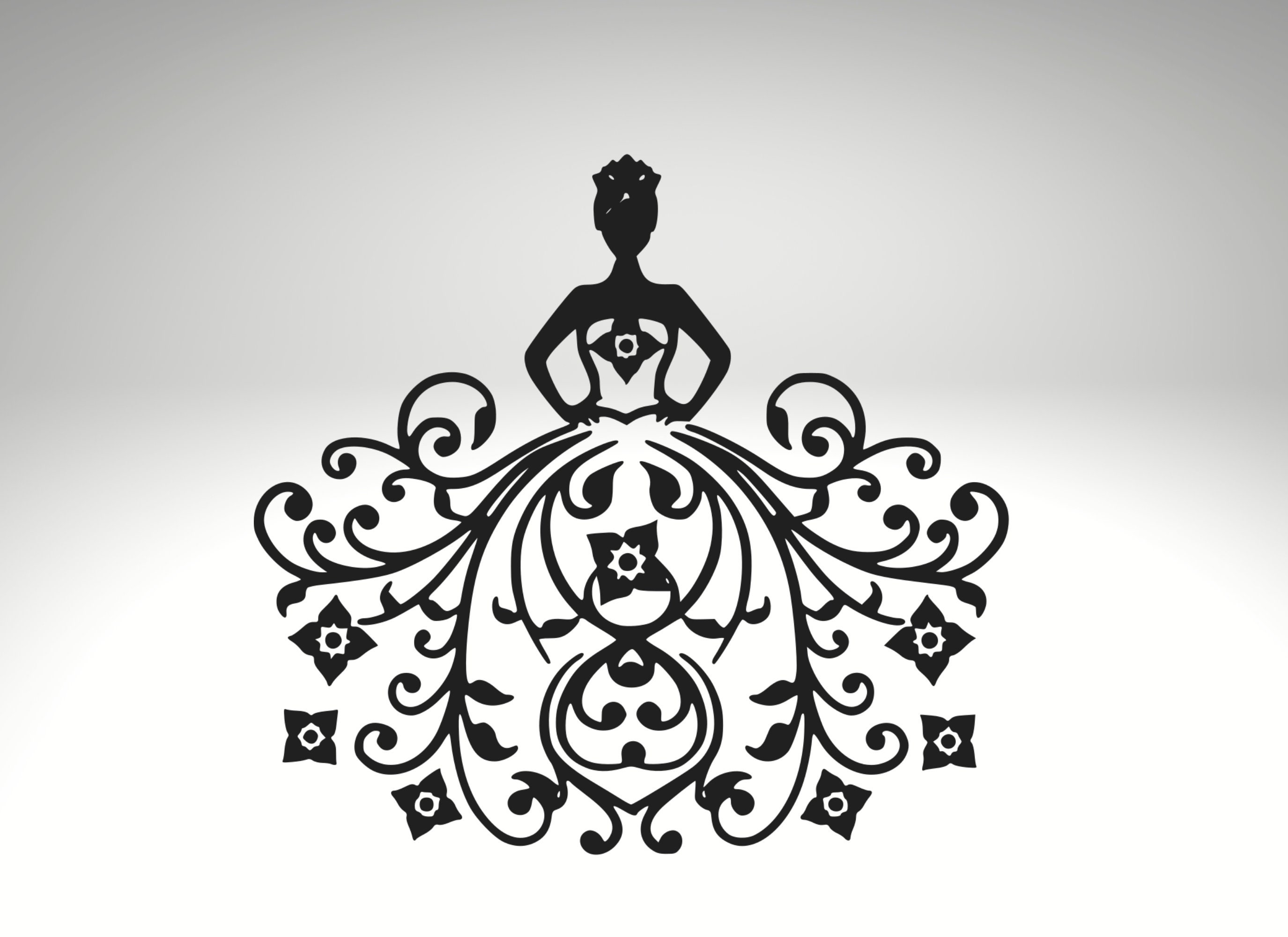 Princess Dress Svg Lacy Dress Wedding Princess Dress. Fancy. - Etsy